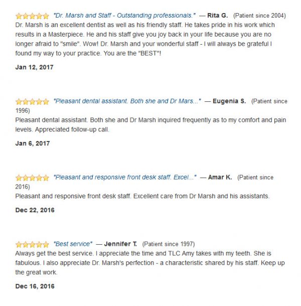 Reviews for Dr. Steve Marsh on Smile Reminder - Dr. Steve Marsh DDS